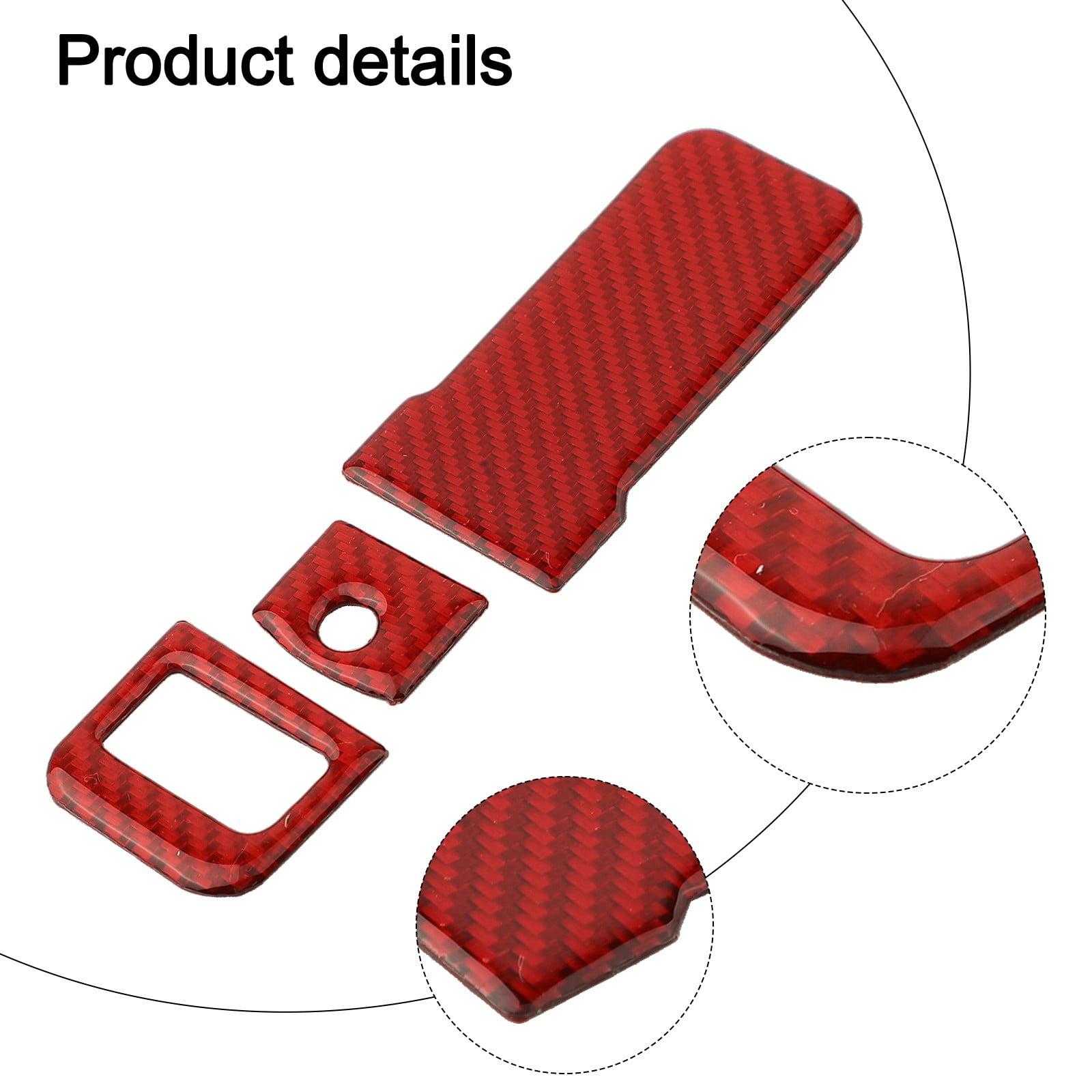 Red Carbon Fiber Interior Handbrake Trim Designed For Jaguar F Pace ...