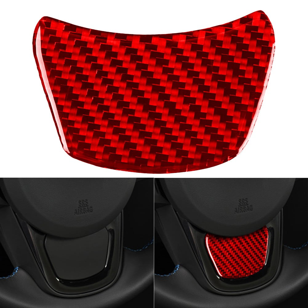 Red Carbon Fiber Interior Steering Wheel Chin Cover Trim For Supra A90 ...