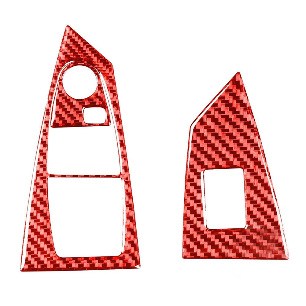 Red Carbon Fiber Lift Switch Panel Cover for BMW 6 Series E63 E64 2004 ...