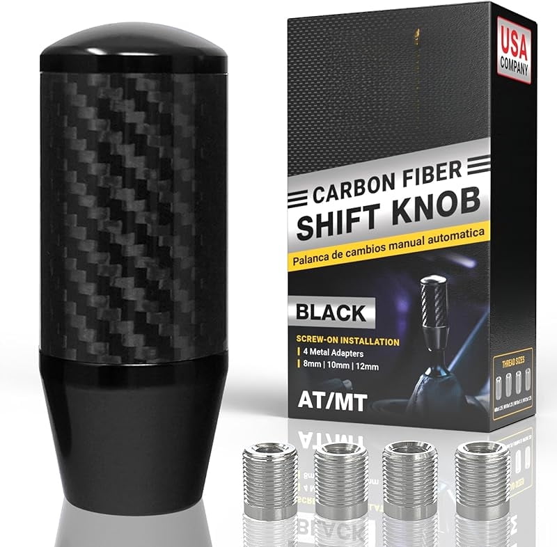 Red Carbon Fiber Shift Knob| Buttonless Automatic Manual Shift Knobs ...