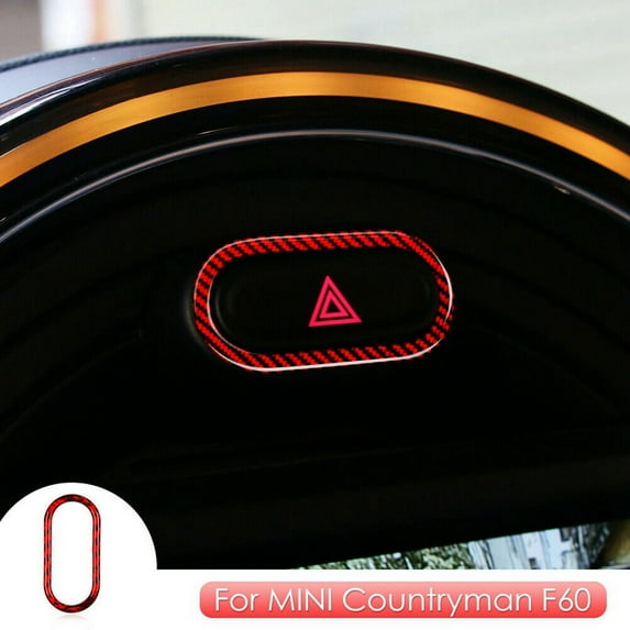 Red Carbon Fibre Interior Warning Light Cover for F55 F56 Countryman ...