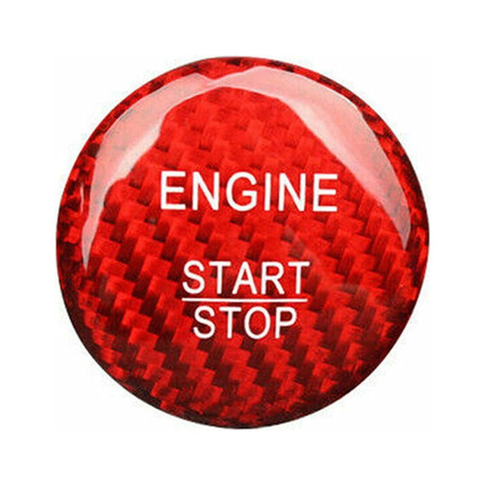 Red Carbon fiber For Mercedes Engine Start Stop Button Switch Cover ...