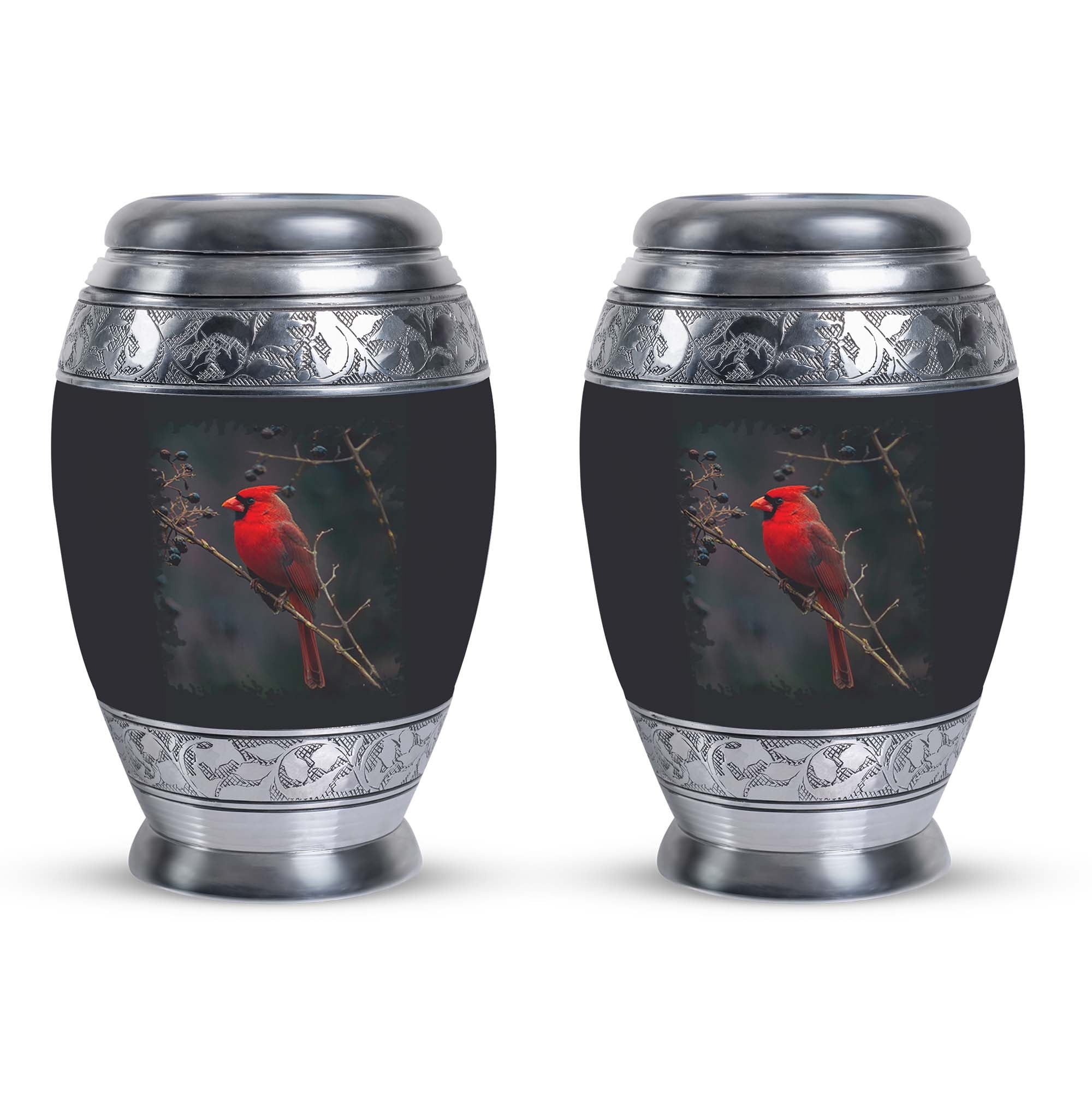 Red Cardinal Bird Cremation Urn For Adult Ashes Male & Female, Burial ...
