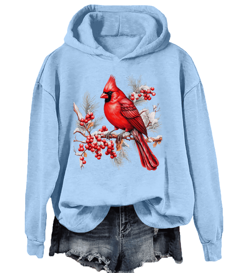 Red Cardinal Bird Hoodie, Cardinal Hoodie, Cardinal Bird Lover ...