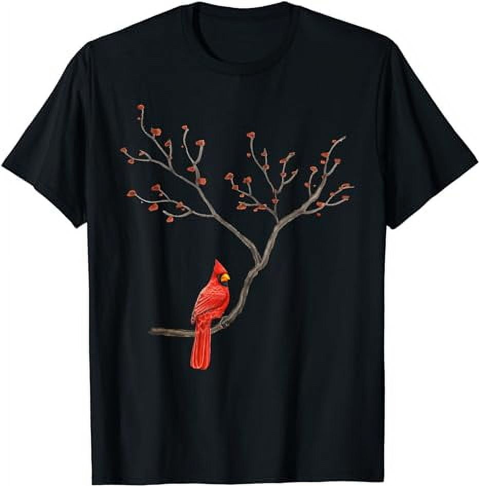 Red Cardinal Bird Lovers Birdwatching Birding Vintage T-Shirt - Walmart.com