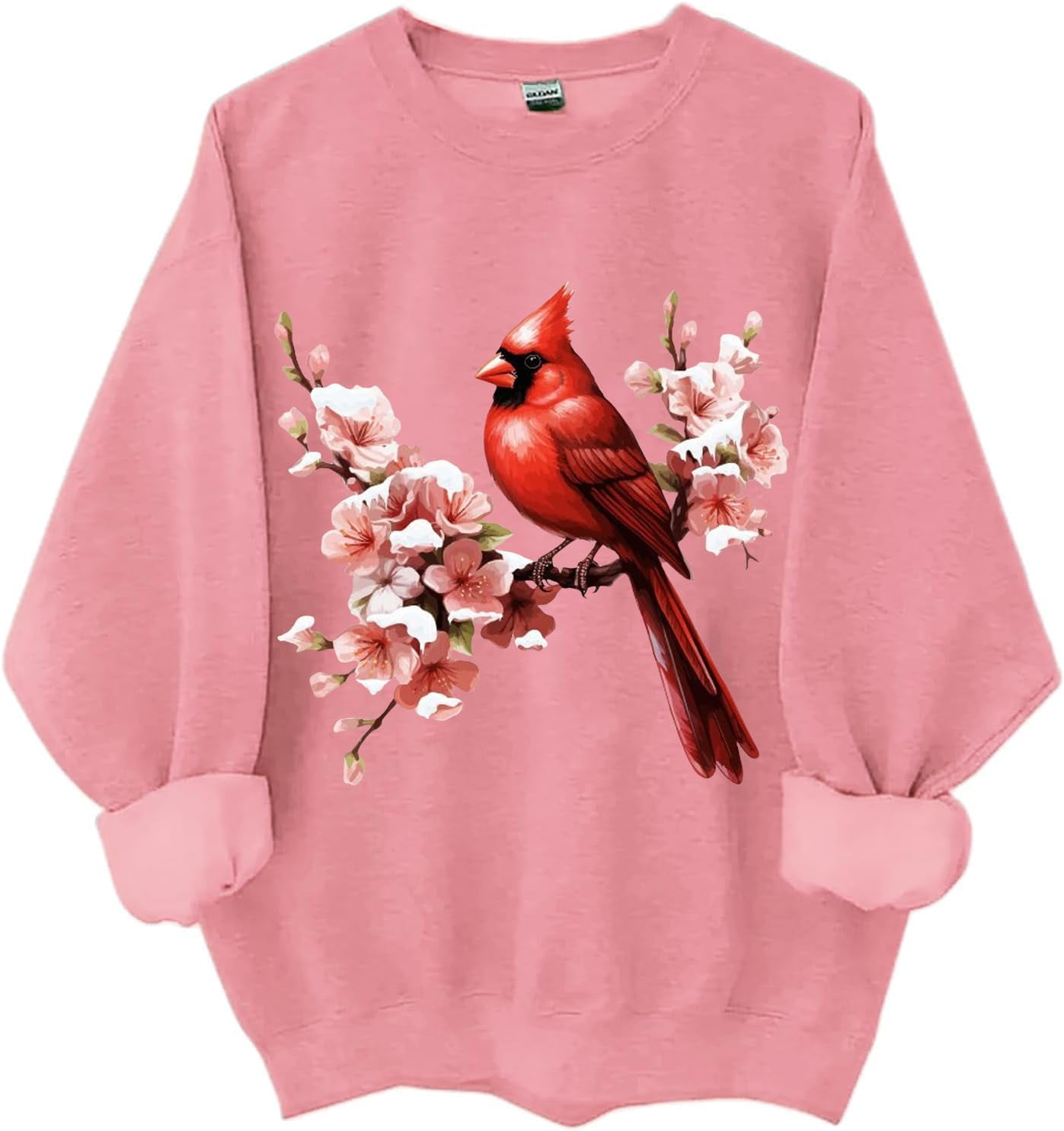 Red Cardinal Bird Sweatshirt, Cardinal Sweatshirt For Women, Red ...