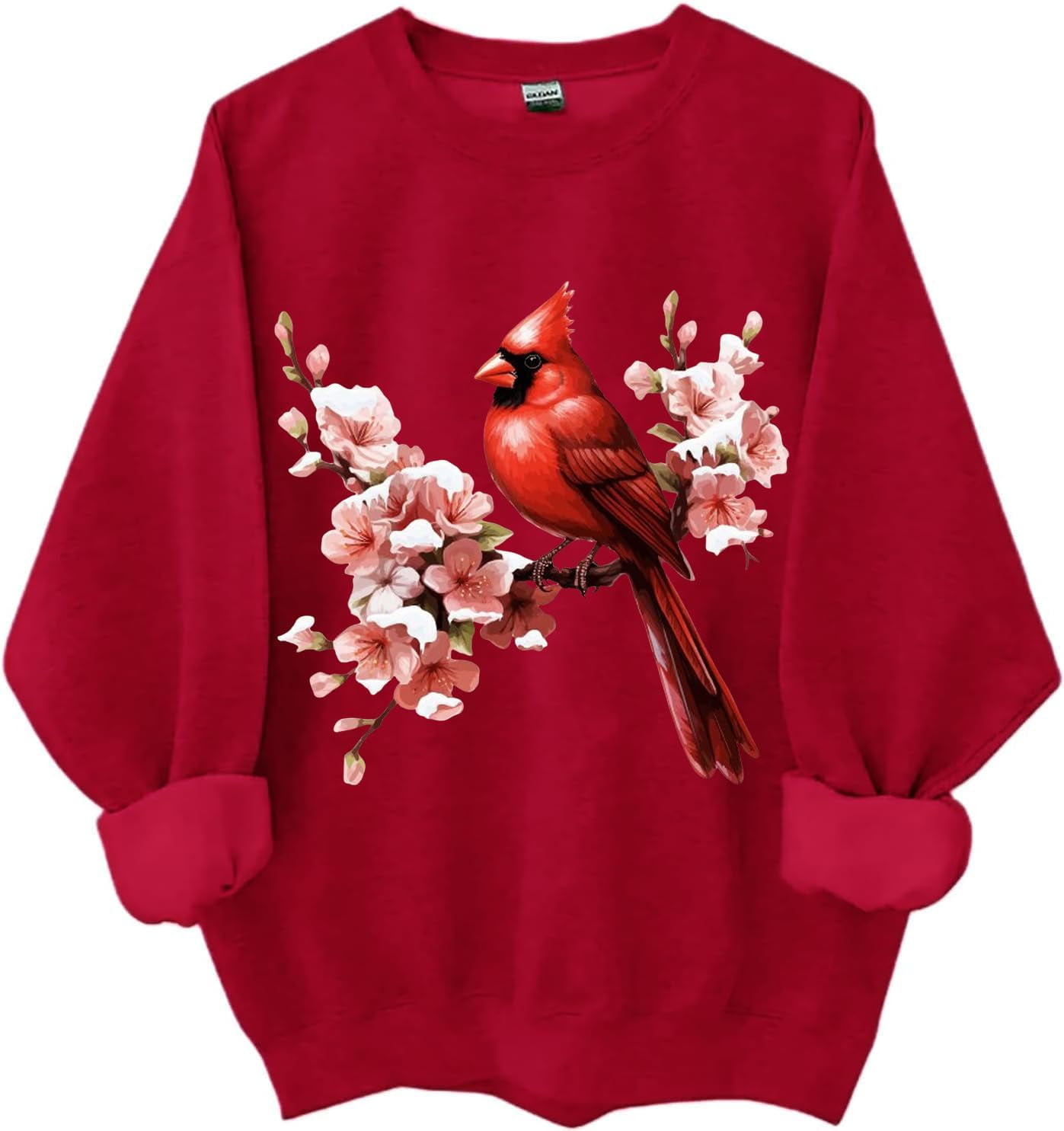 Red Cardinal Bird Sweatshirt, Cardinal Sweatshirt For Women, Red ...