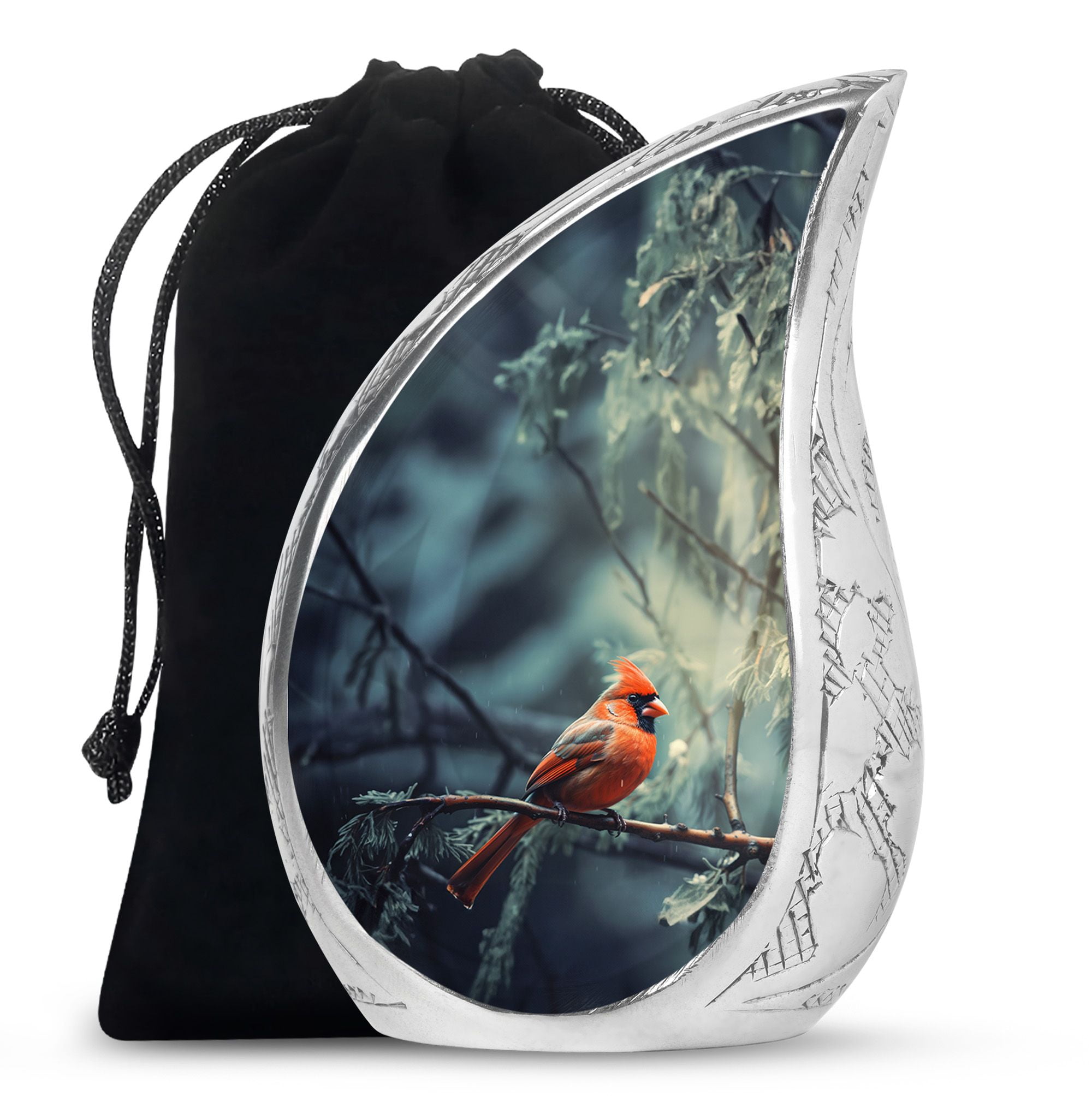 Red Cardinal Bird Urn, Funeral Urns for Human Ashes Adult, Urn for ...