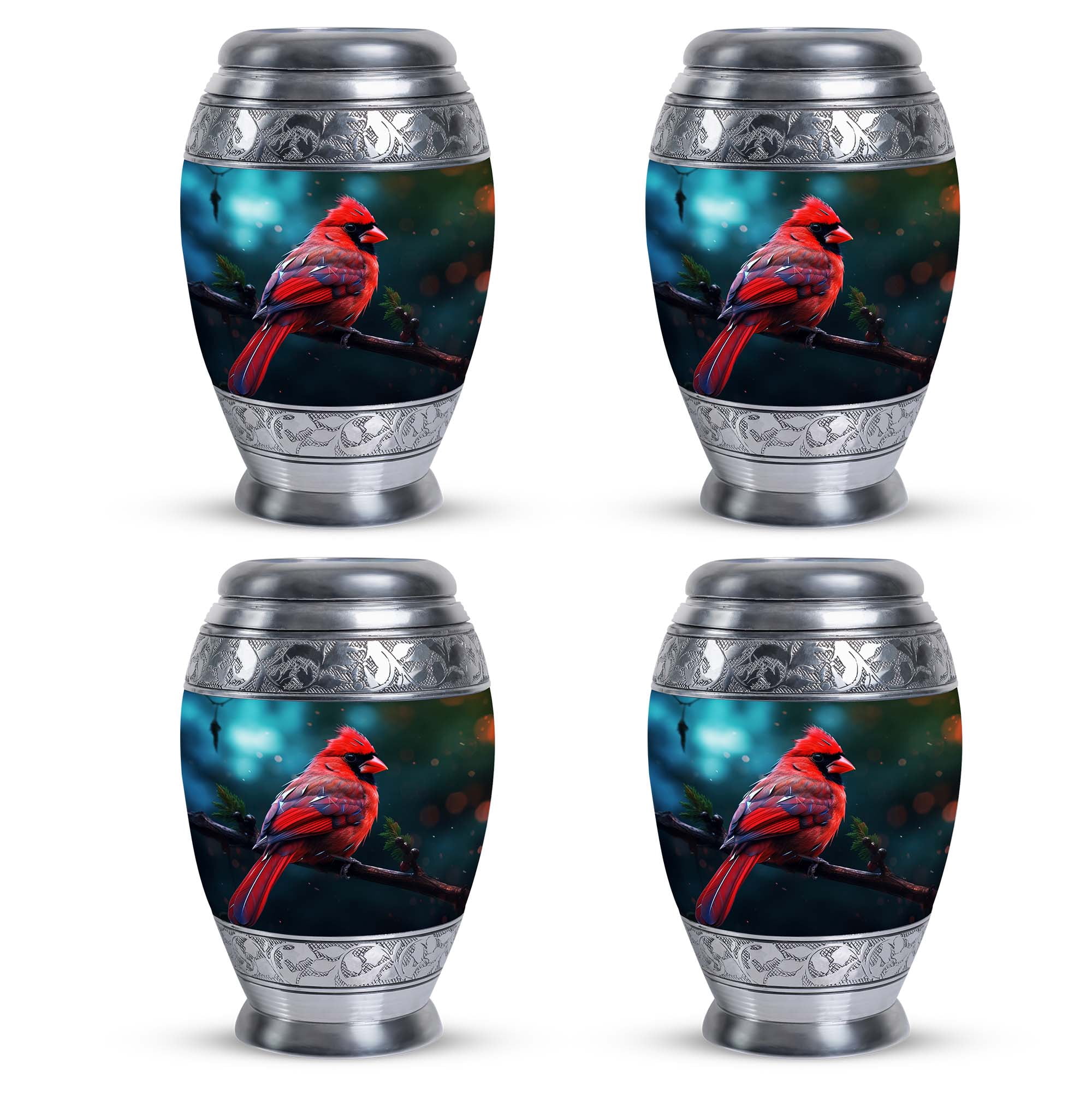Red Cardinal Bird Urn For Human Ashes Adult Woman - Urns For Ashes ...