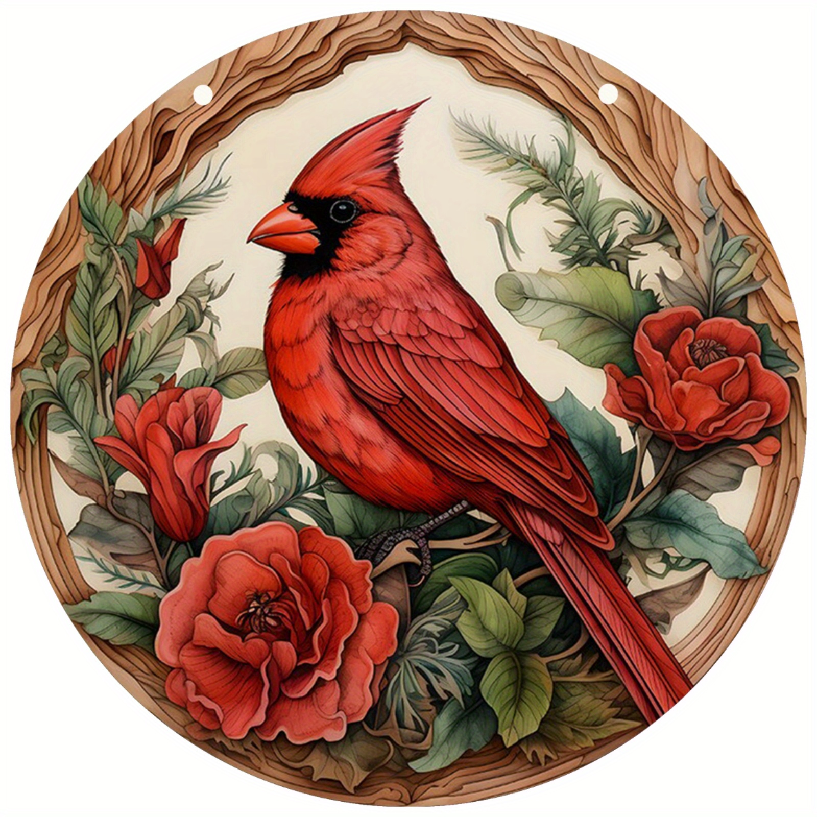 Red Cardinal Bird Wood Sign For Wreaths, home Bar, Bar, Garage, Hotel ...