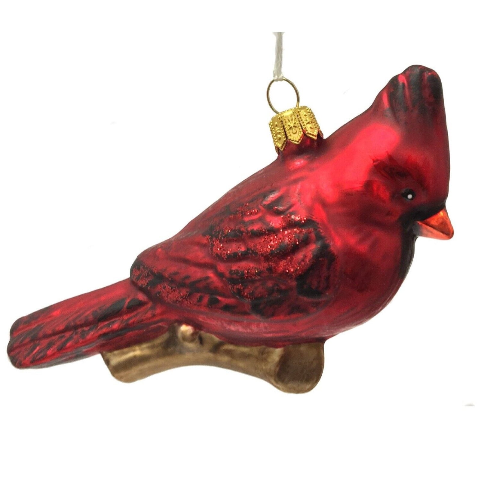 Pinnacle Peak Trading Red Cardinal Bird on Branch Polish Glass ...
