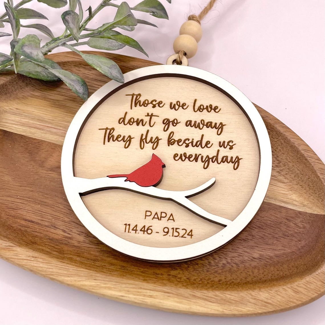 Red Cardinal Memorial Ornament In Loving Memory Sympathy Bereavement ...