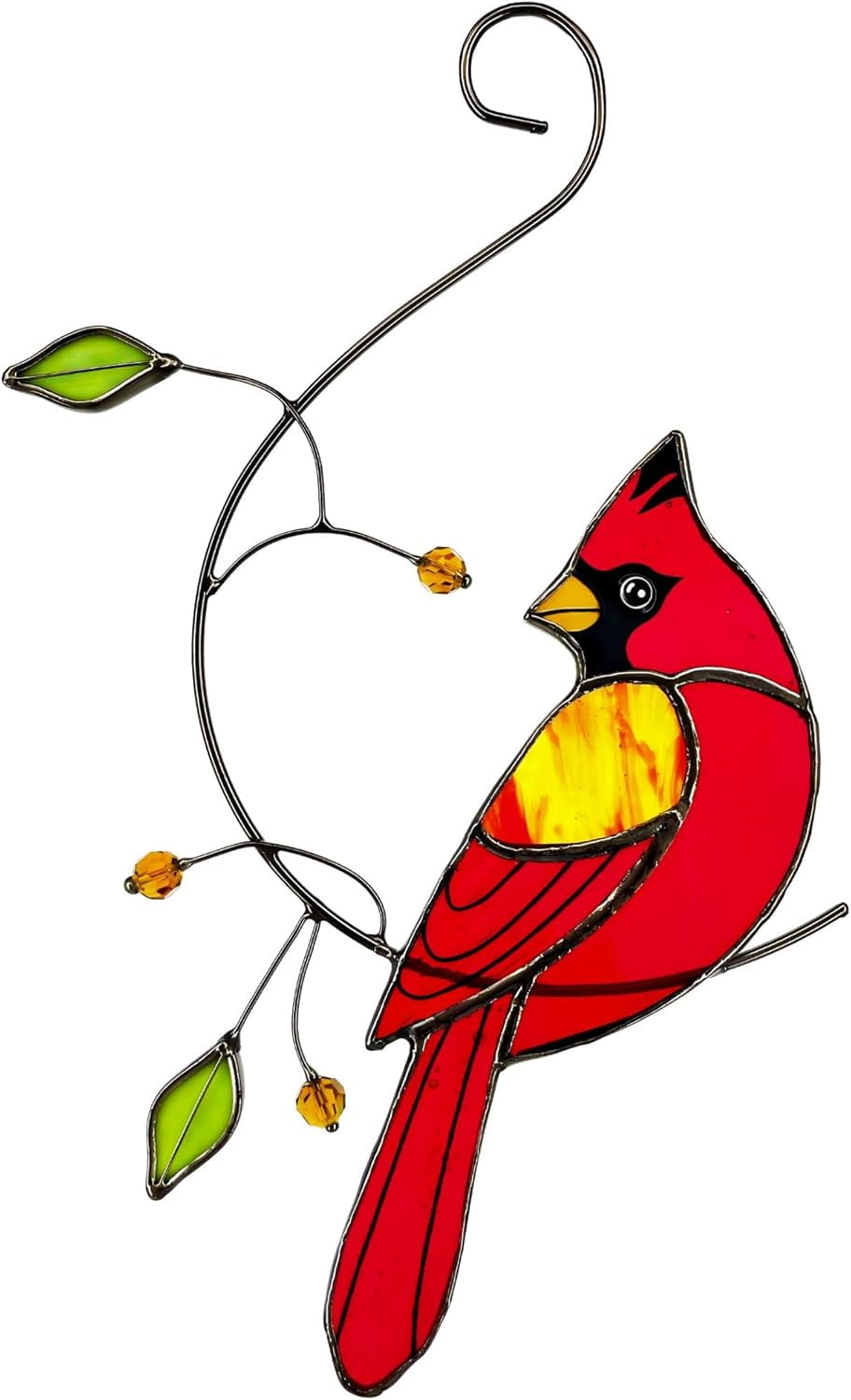 Red Cardinal Stained Glass Bird Suncatcher for Mom, Grandma, Women ...