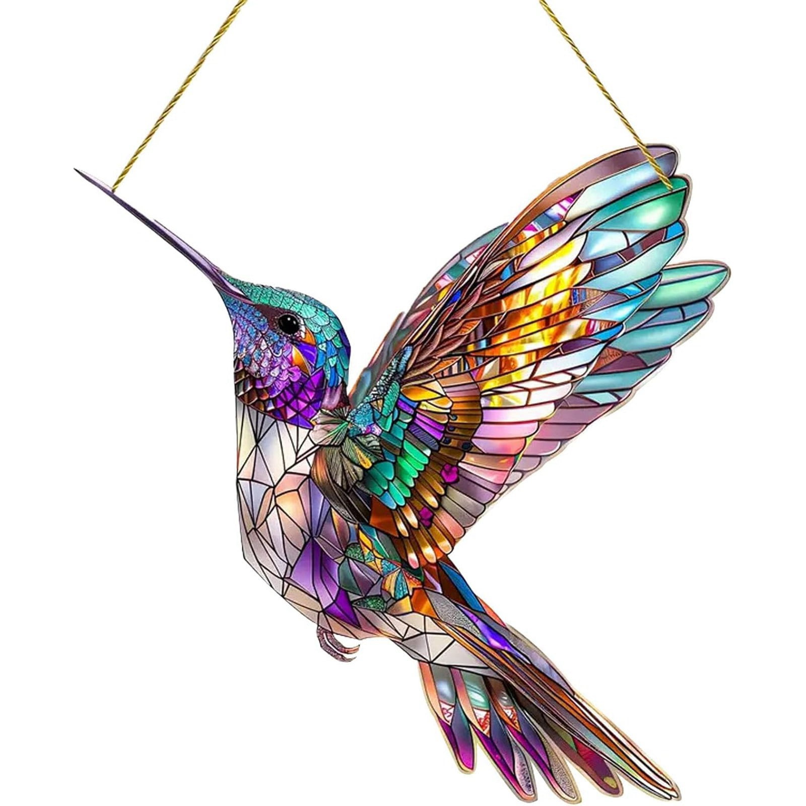 Red Cardinal Stained Glass Window Hanging,Cardinal Decor Handmade Art ...