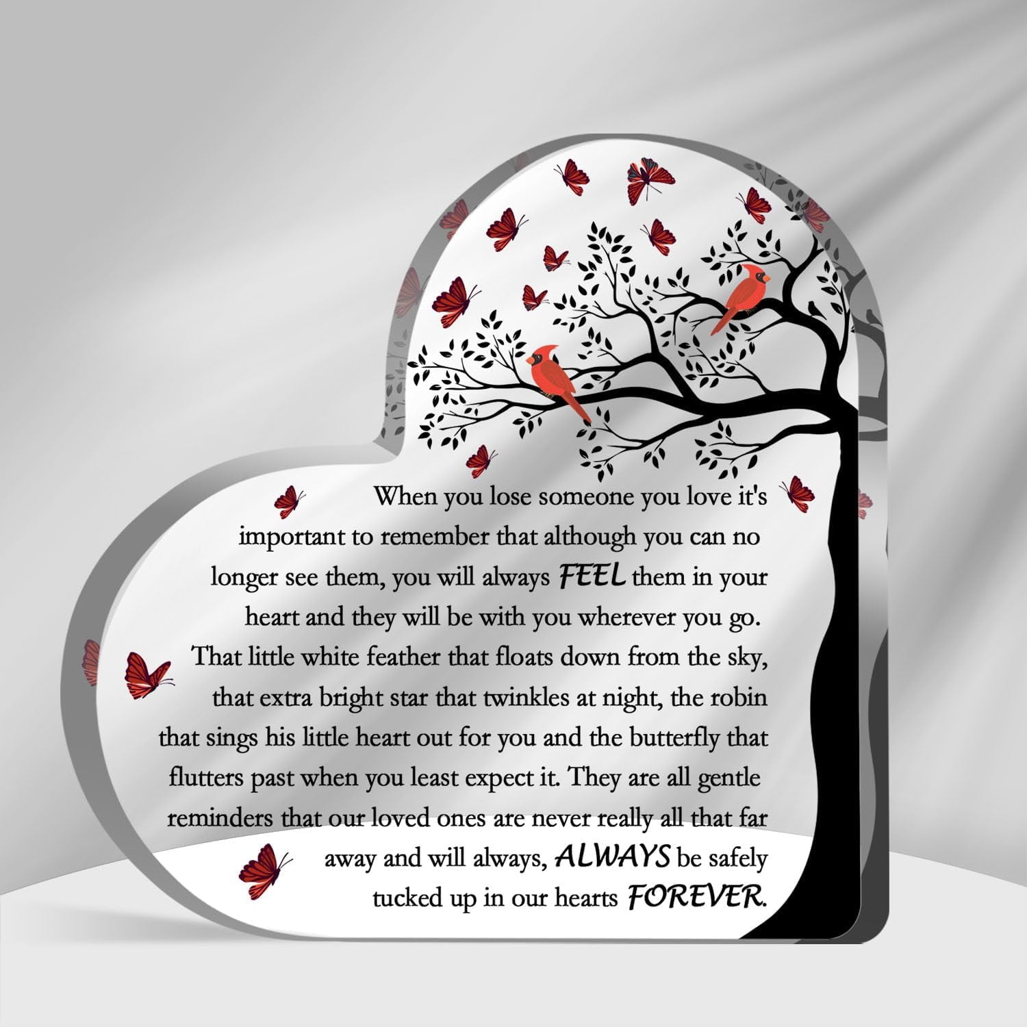 Red Cardinal Sympathy Memorial Gifts, Father Mother Bereavement ...