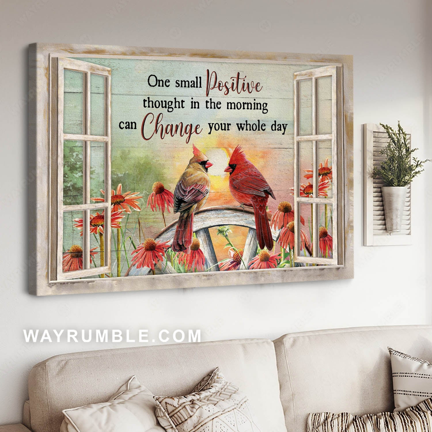 Red Cardinal, Yellow Cardinal, Red Daisy, One Small Positive Thought ...