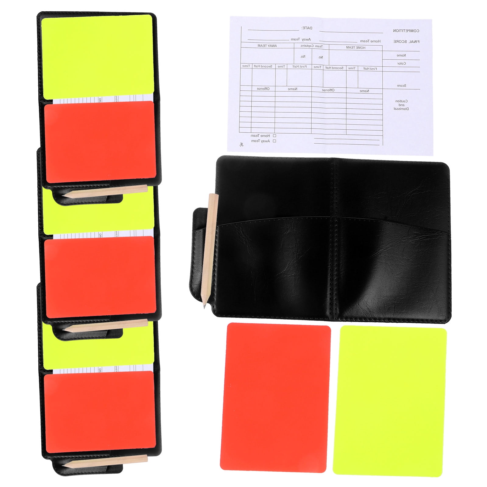 Red Cards 4 Sets Football Referee Wallet Soccer Flags Accessories ...