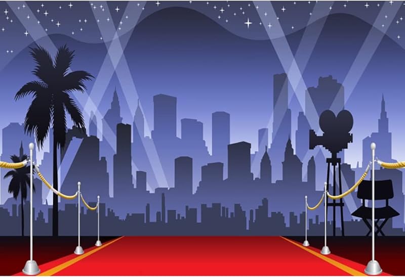 Red Carpet Backdrop Movie Night Stage Lighting Photography Background ...