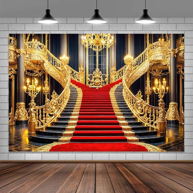Red Carpet Backdrops Golden Palace Gorgeous European Hall Photo ...