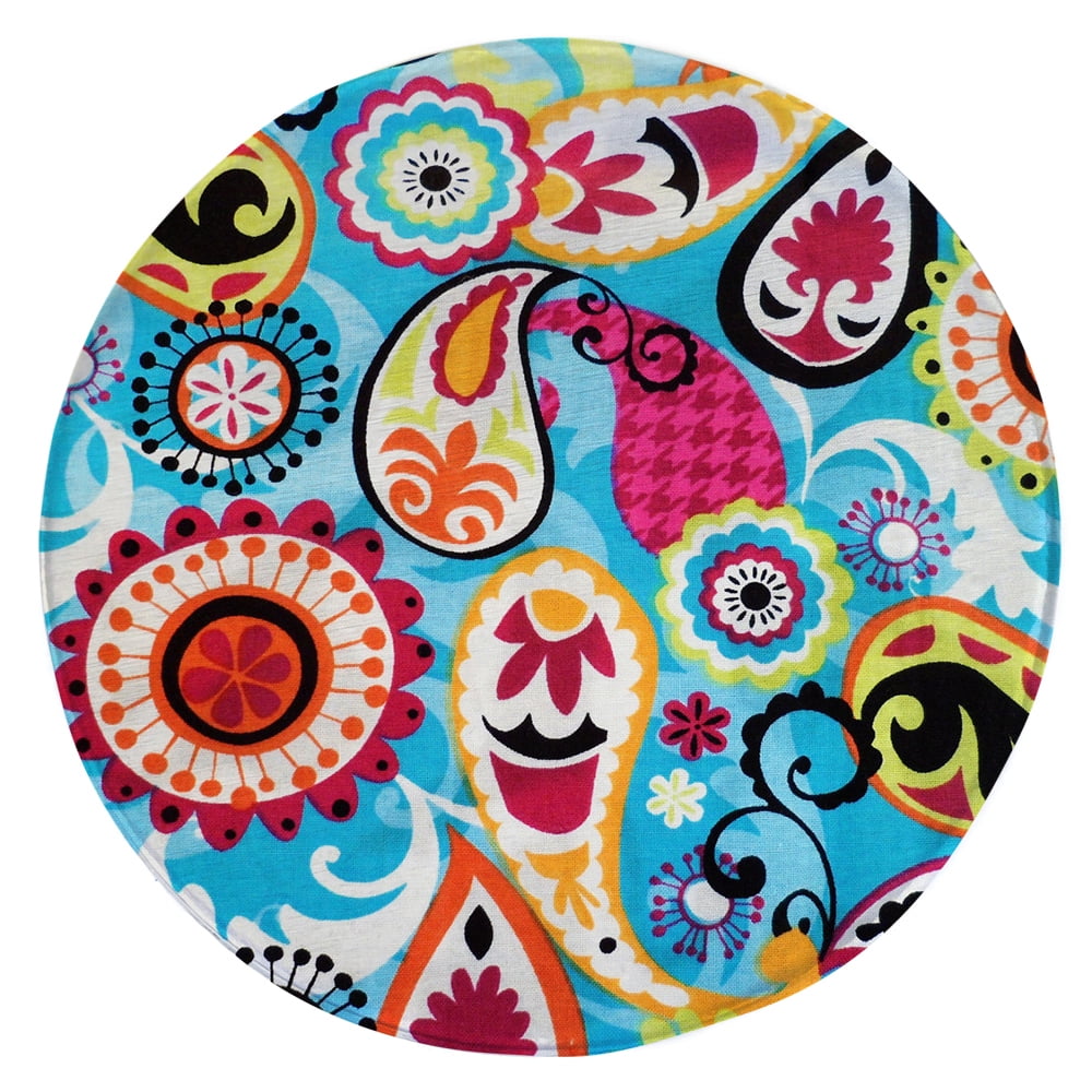 Red Carpet Ethnic Paisley Swirl Pattern 3D Printed Round Area Rug for ...