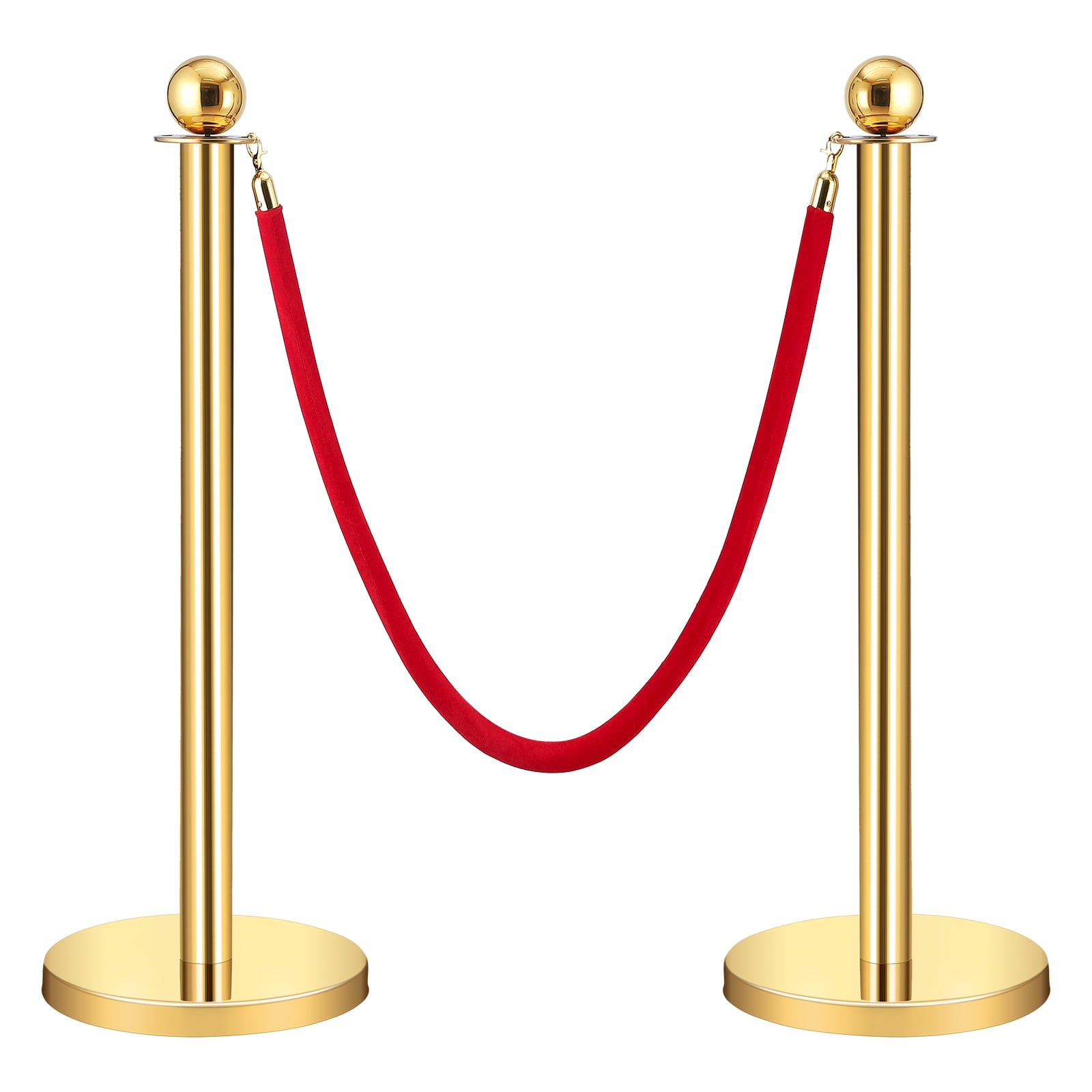 Red Carpet Ropes and Poles, Stainless Steel Gold Stanchions, Crowd ...
