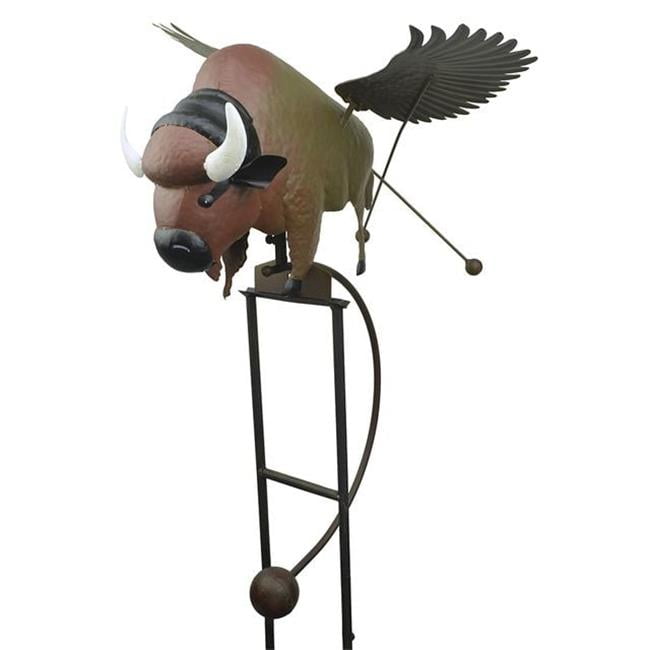 Red Carpet Studios 34379 Rocker Kinetic Winged Bison Garden Stake ...