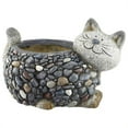 Free Shipping! Red Carpet Studios Planter Cat Stone Effect - Walmart ...