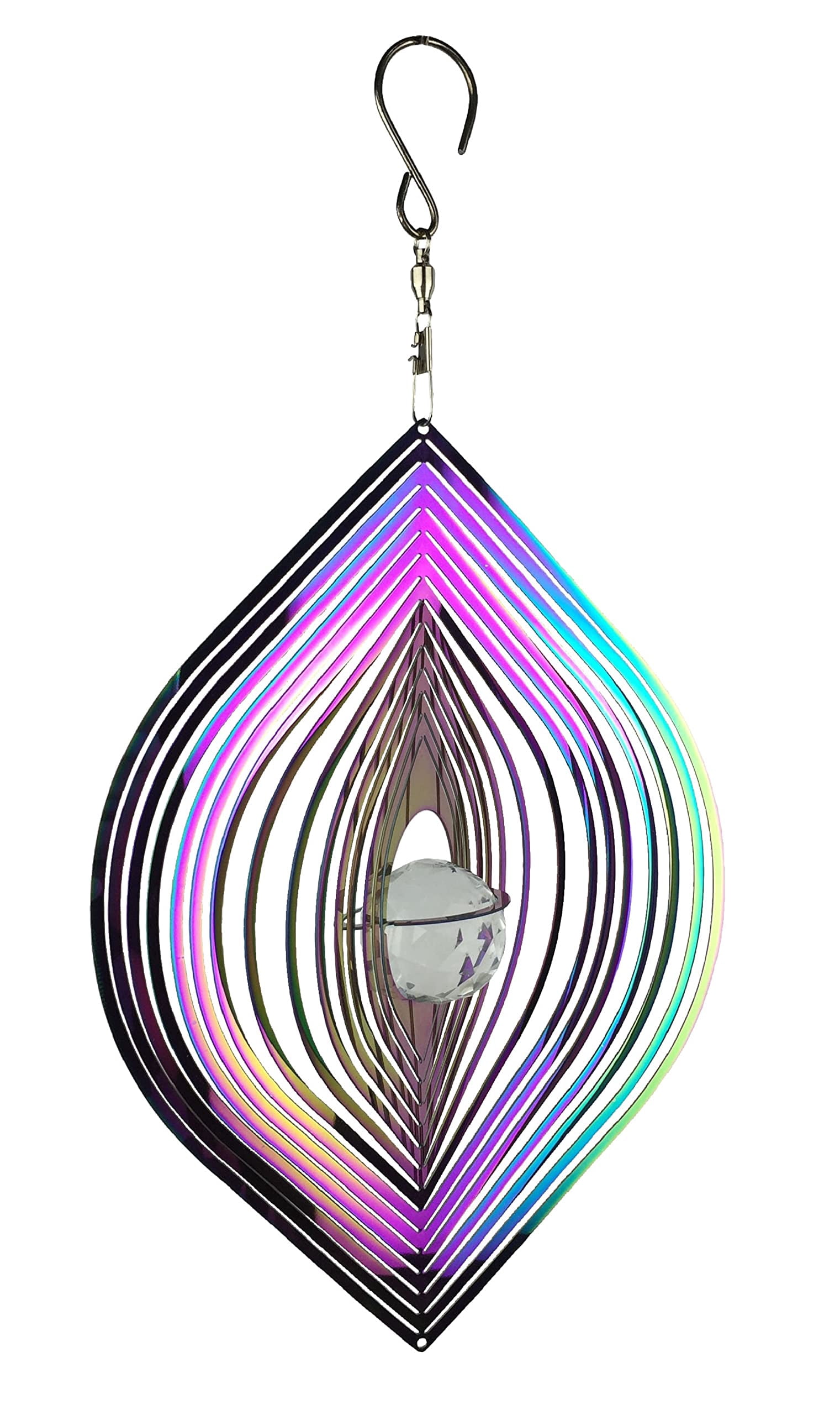 Red Carpet Studios Stainless Steel Mirrored Iridescent Wind Spinner ...