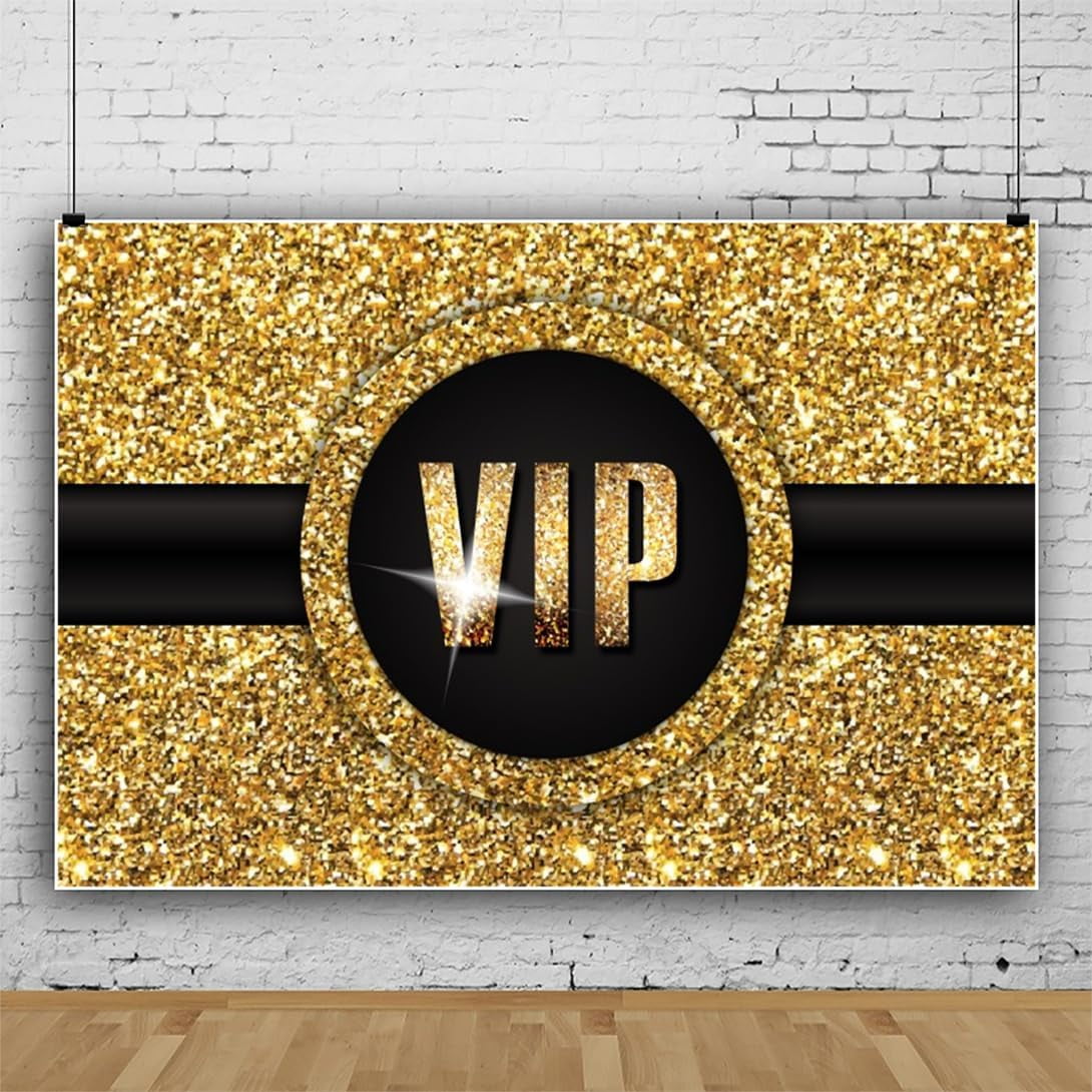 Red Carpet Vip Backdrop 7X5Ft Black Gold Glitter Paparazzi Prop Special ...