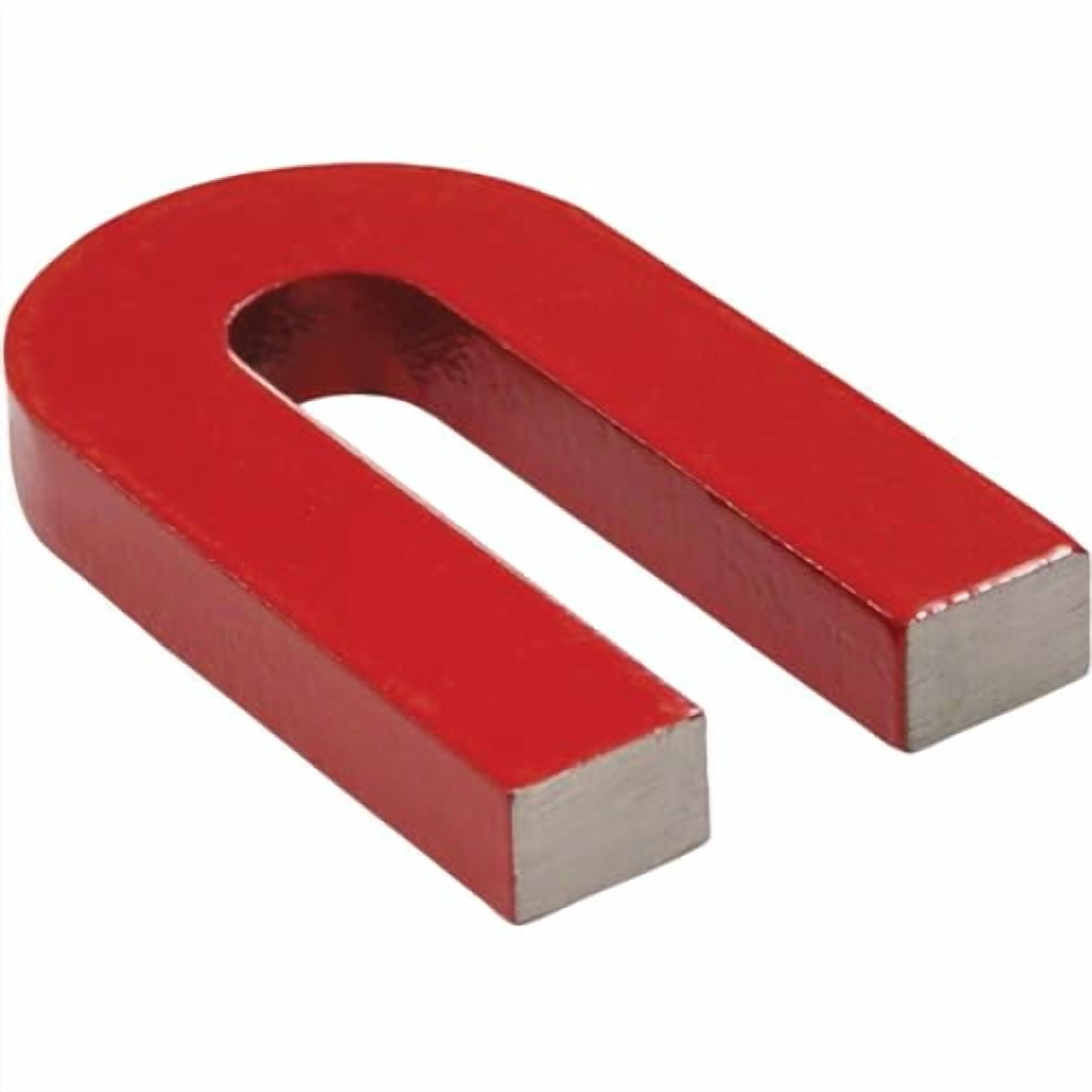 Red Cast Alnico 5 U-Shaped Magnet With Keeper, 1-3/16" Wide, 2" Tall, 1 ...