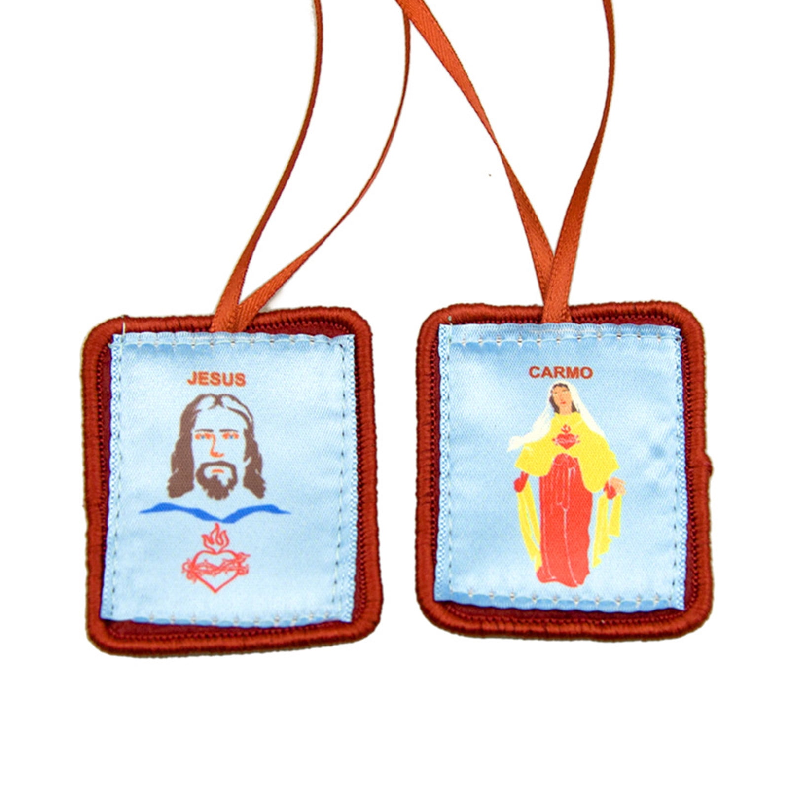 Red Catholic Scapular Our Lady of Mount Carmels Sacred Prayer Necklace ...