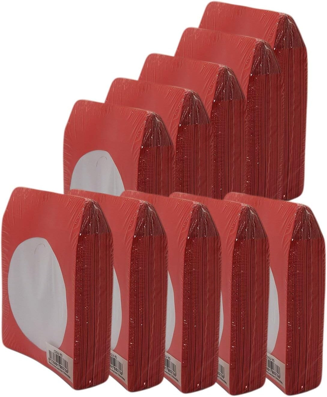 Red Cd/DVD Paper Media Sleeves Envelopes with Flap and Open Window ...