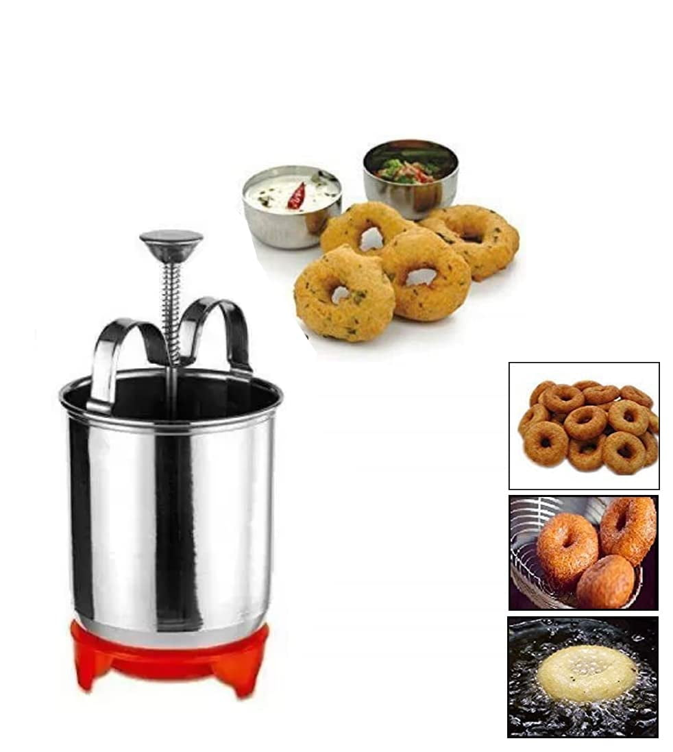 Red Champion Vada Maker with Stand Heavy Stainless Steel Hygienic Mendu ...