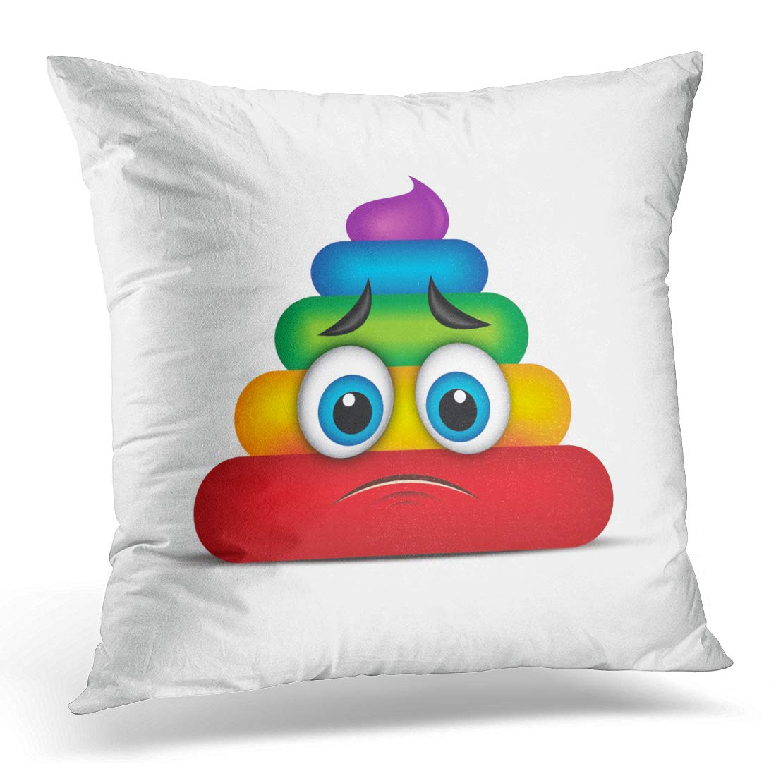 Red Chat Colorful Cartoon Poo Emoticon Emoji Smiley Sad Poop Face ...
