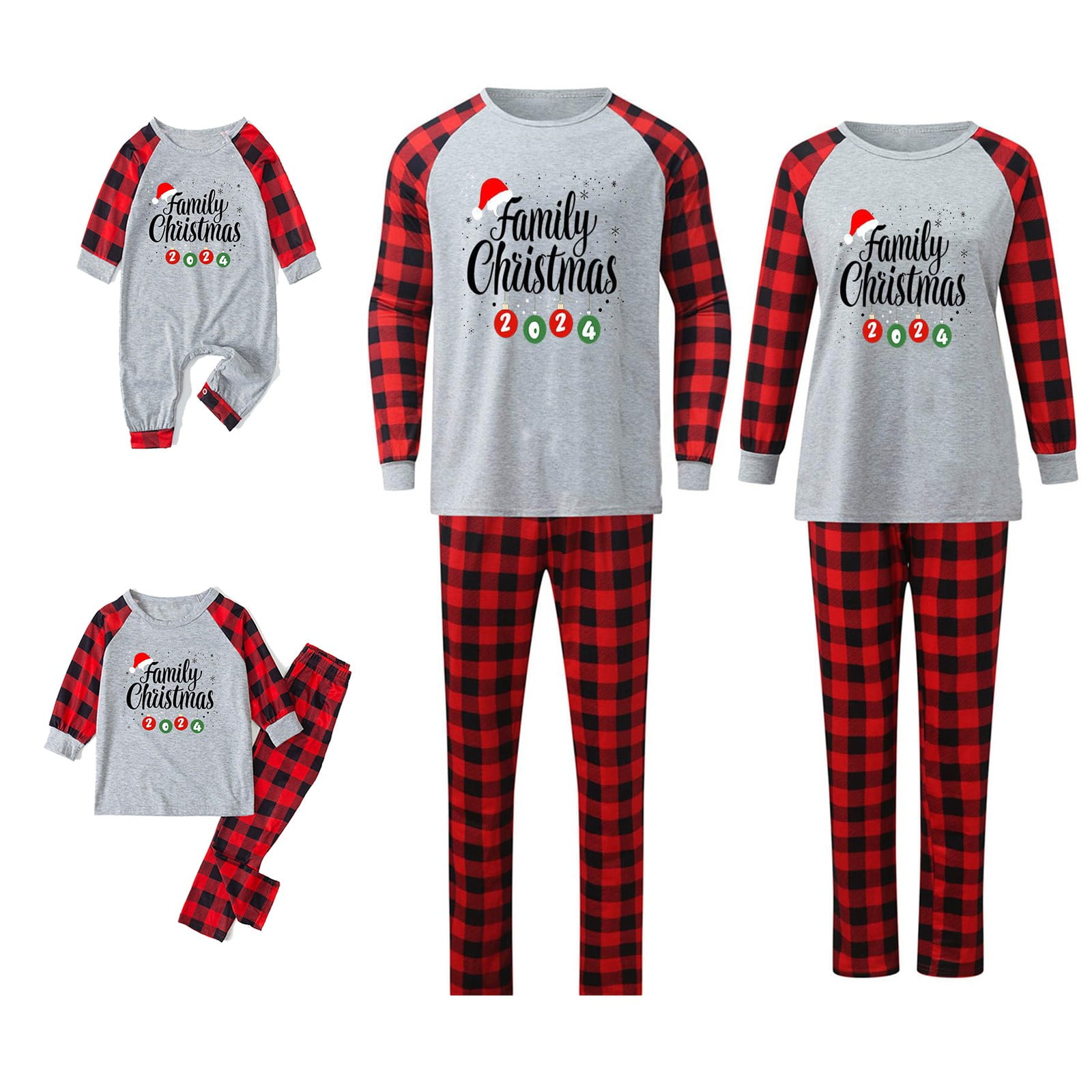 Red Checkered Shirt Matching Christmas Pajamas, Fun Matching Family ...