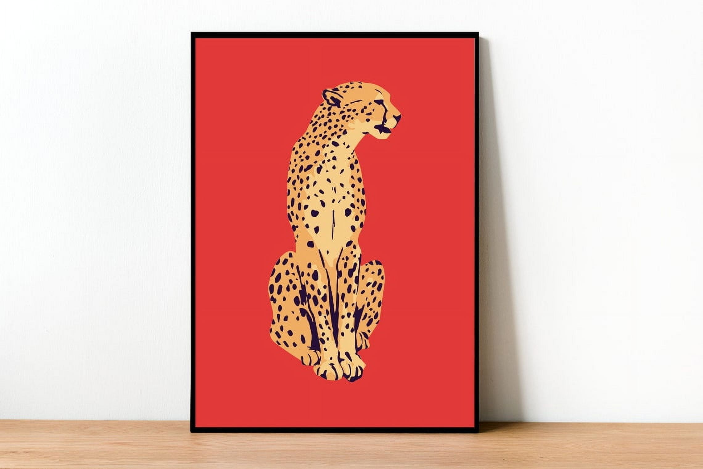 Red Cheetah Poster, Cheetah Print, Cheetah Art, Leopard Print, Animal ...
