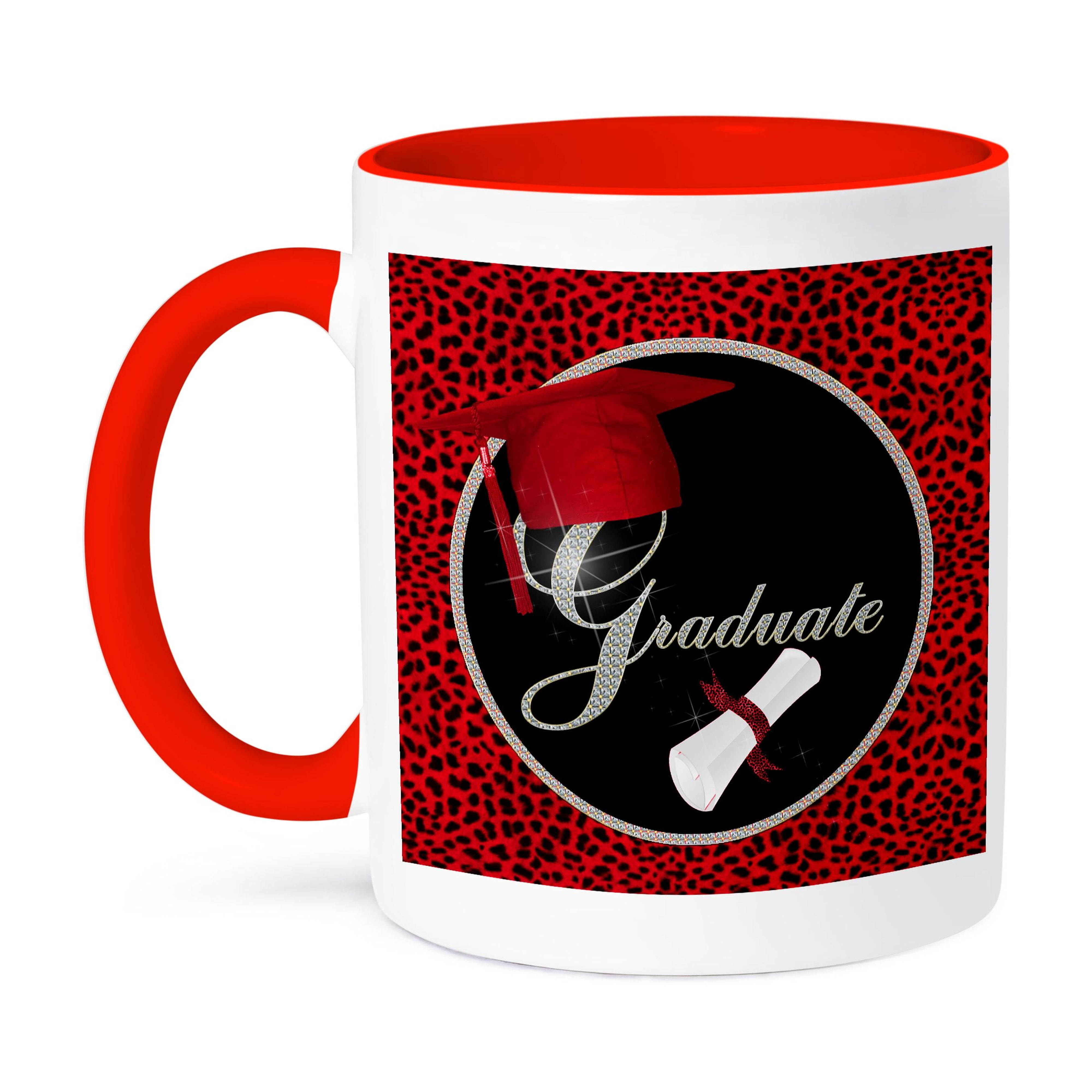 3dRose, Red Cheetah Print Graduation Cap with Diamond Bling for the ...