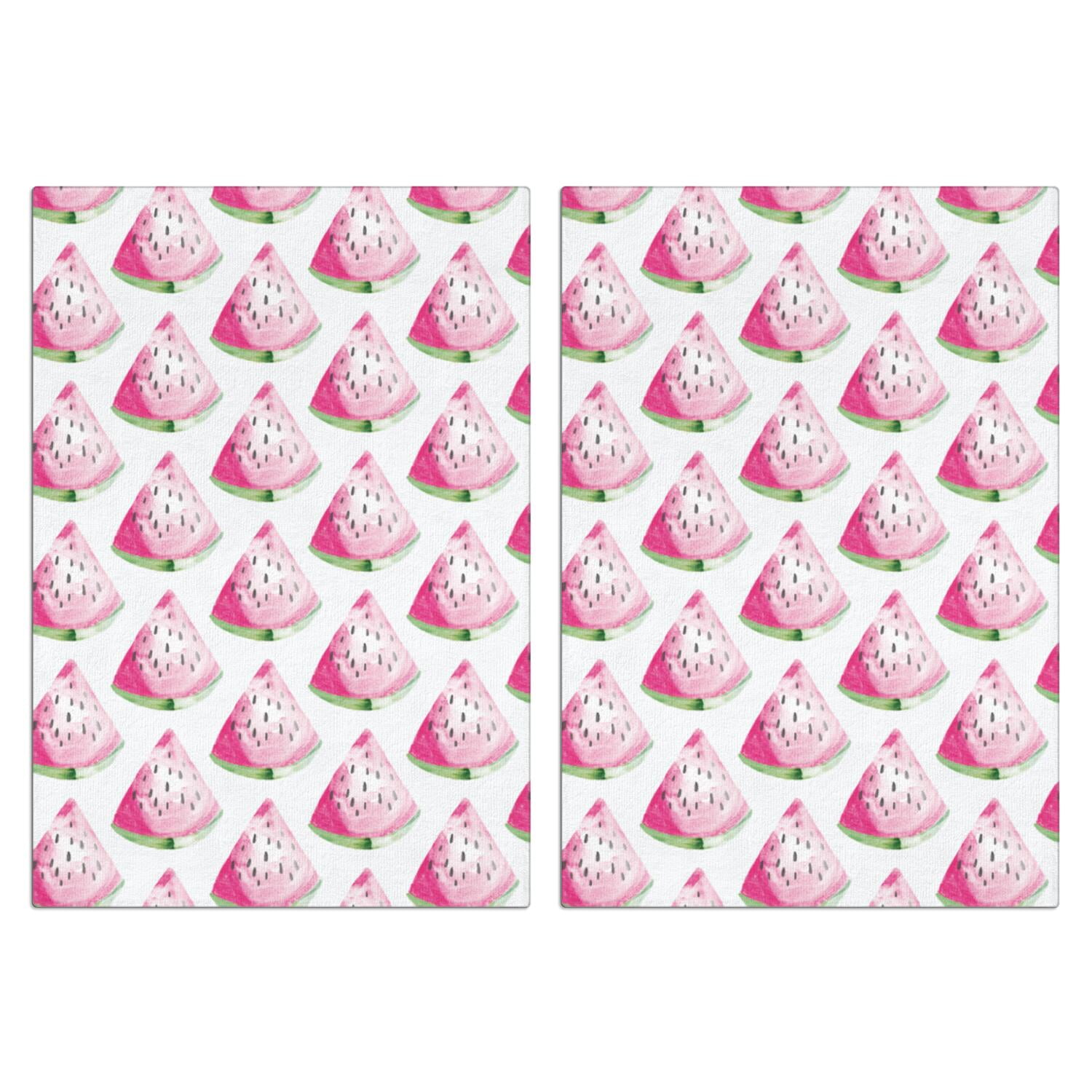 Red Cherry Print Kitchen Towels Set of 2, Super Absorbent Dish Cloths ...