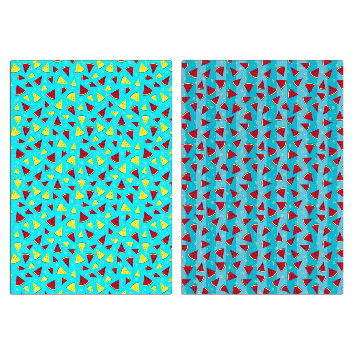 Red Cherry Print Kitchen Towels Set of 2, Super Absorbent Dish Cloths ...