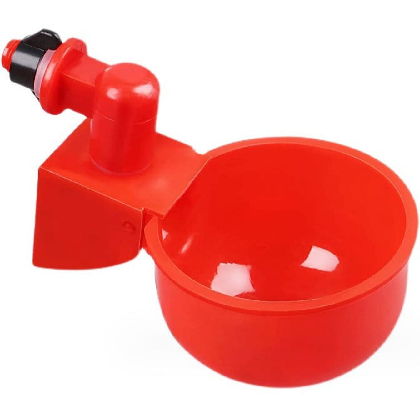 Red Chicken Water Cups, Poultry Water Feeder Kit with Wide Usage for ...