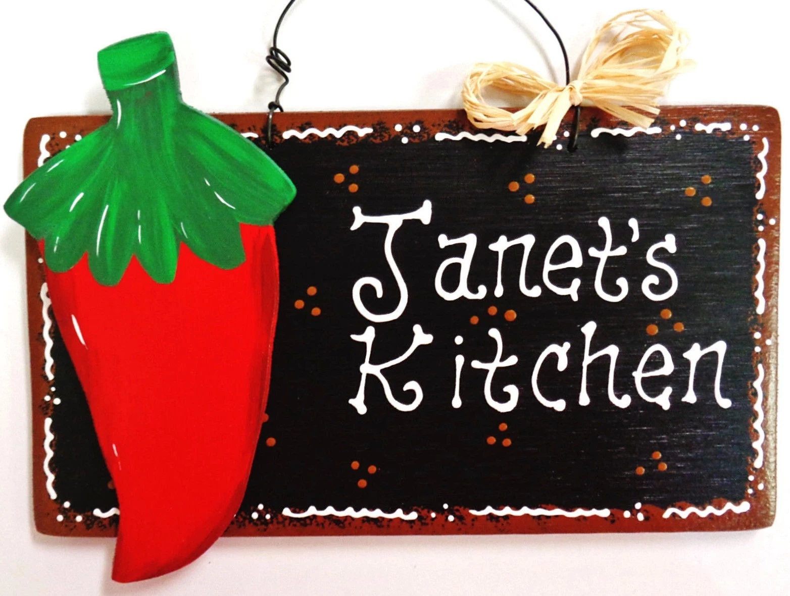 Red Chili Pepper Sign Personalize Kitchen Southwest Decor Wall Art Wood ...