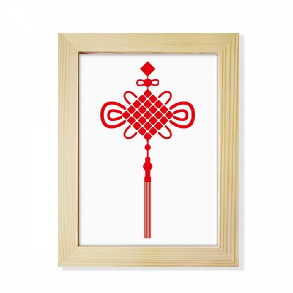 Red China Knot Safety Pattern Desktop Adorn Photo Frame Display Art ...