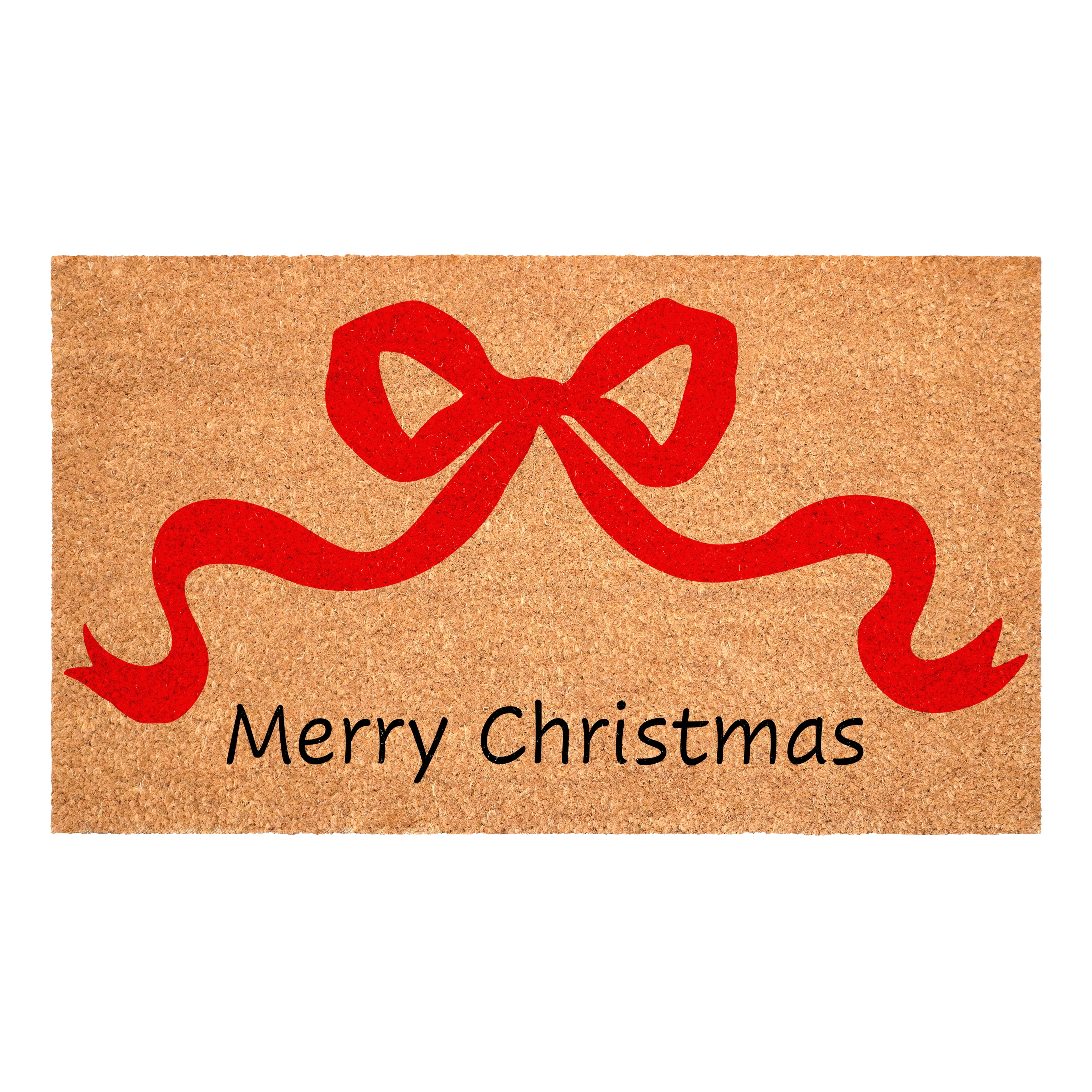 Red Christmas Bow Doormat, 24" x 36" - Walmart.com