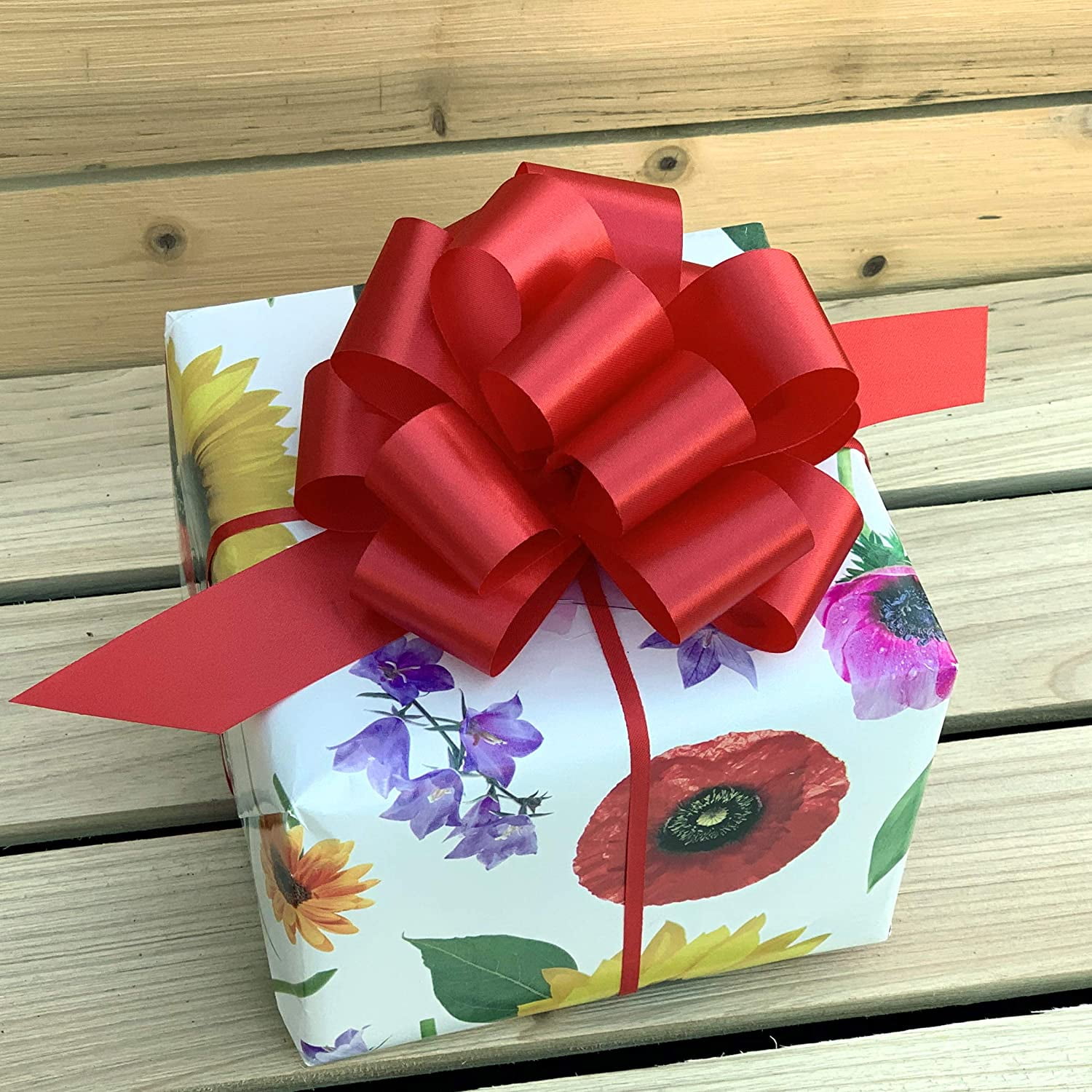 Red Christmas Gift Pull Bows - 5" Wide, Set of 10, Valentine's Day ...