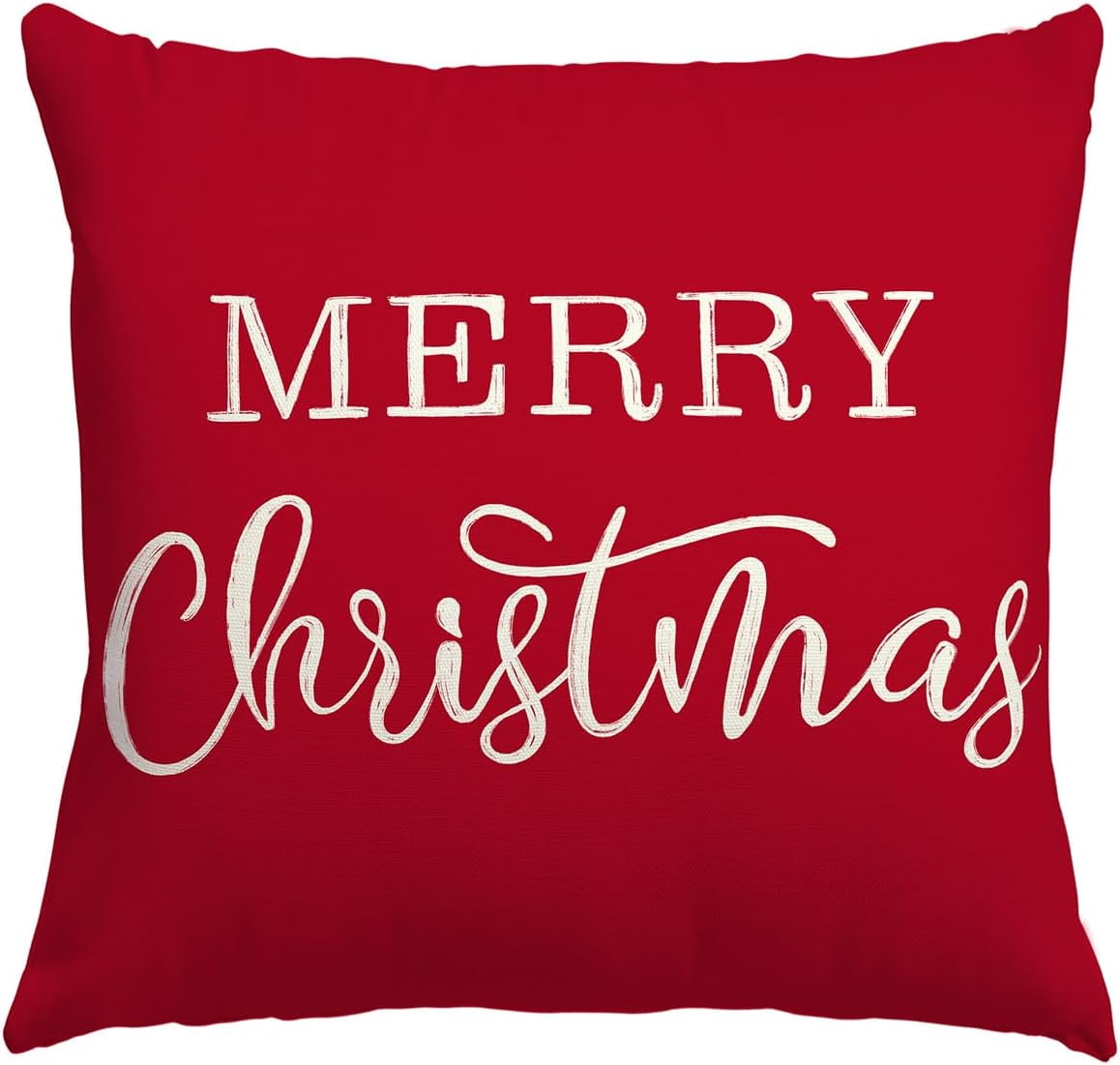 Red Christmas Pillow Cover 20x20 Inch for Christmas Decorations Merry ...