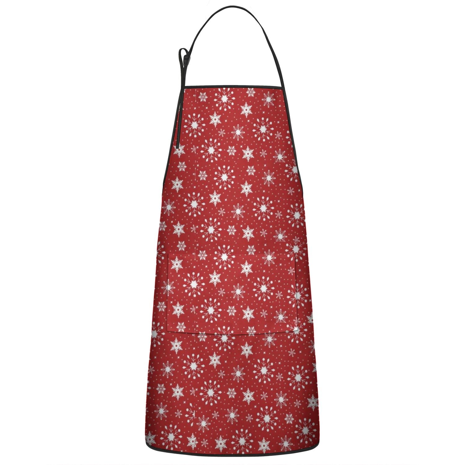 Red Christmas Snowflake Pattern Apron-Garden Aprons for Women with ...