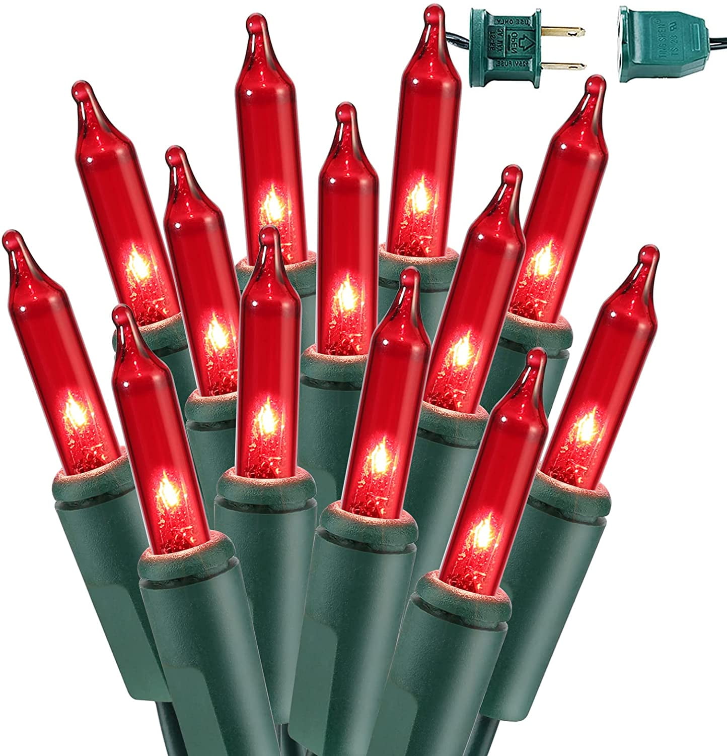 Red Christmas String Lights, 69.6ft 300 Count Christmas Lights, 120V UL ...