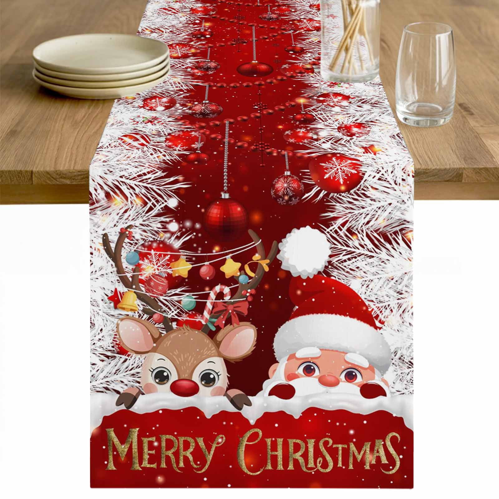 Red Christmas Table Runner 72 Inches Long Farmhouse Dress Scarves ...