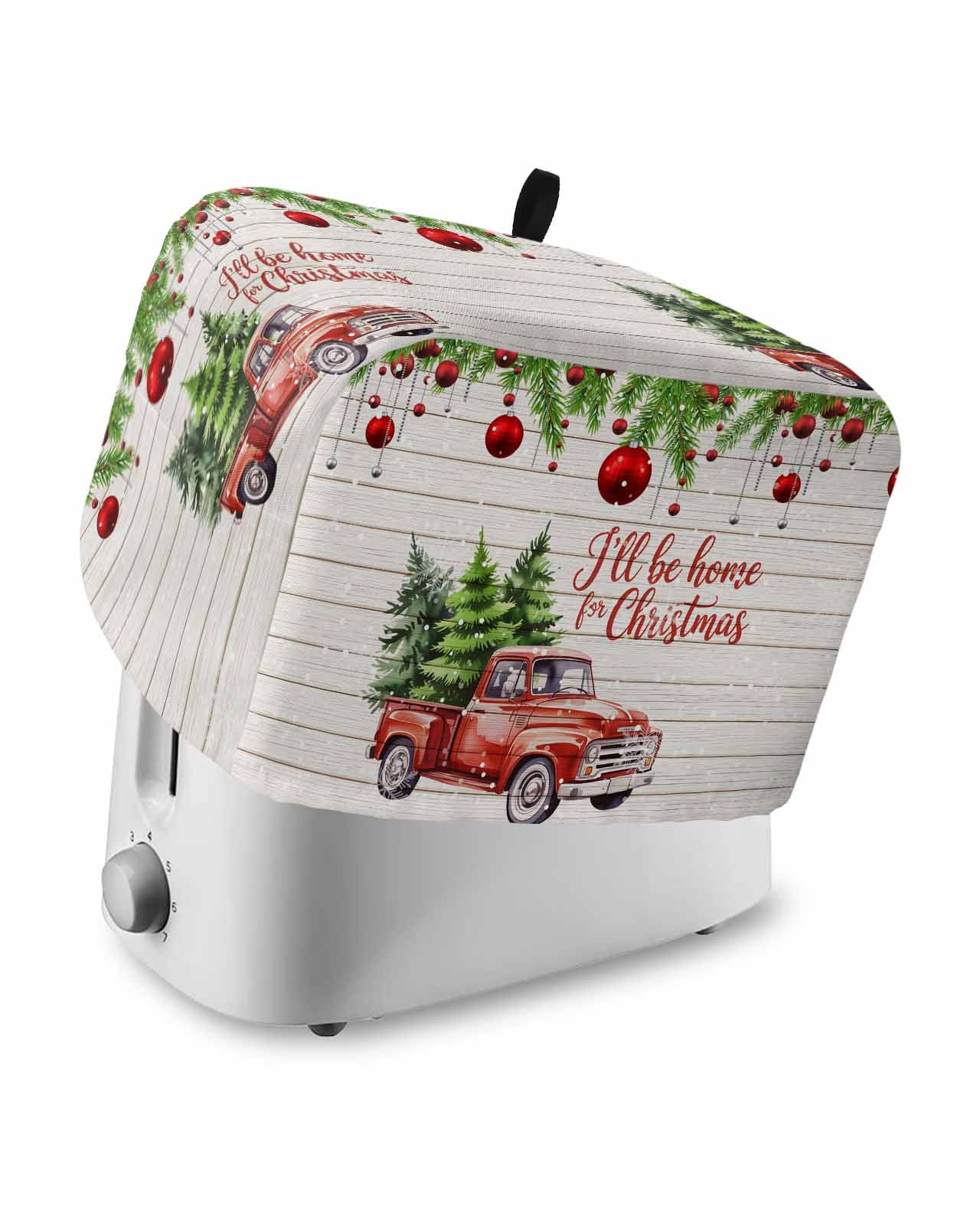Red Christmas Toaster Cover 4 Slice, Large Kitchen Appliance Covers ...