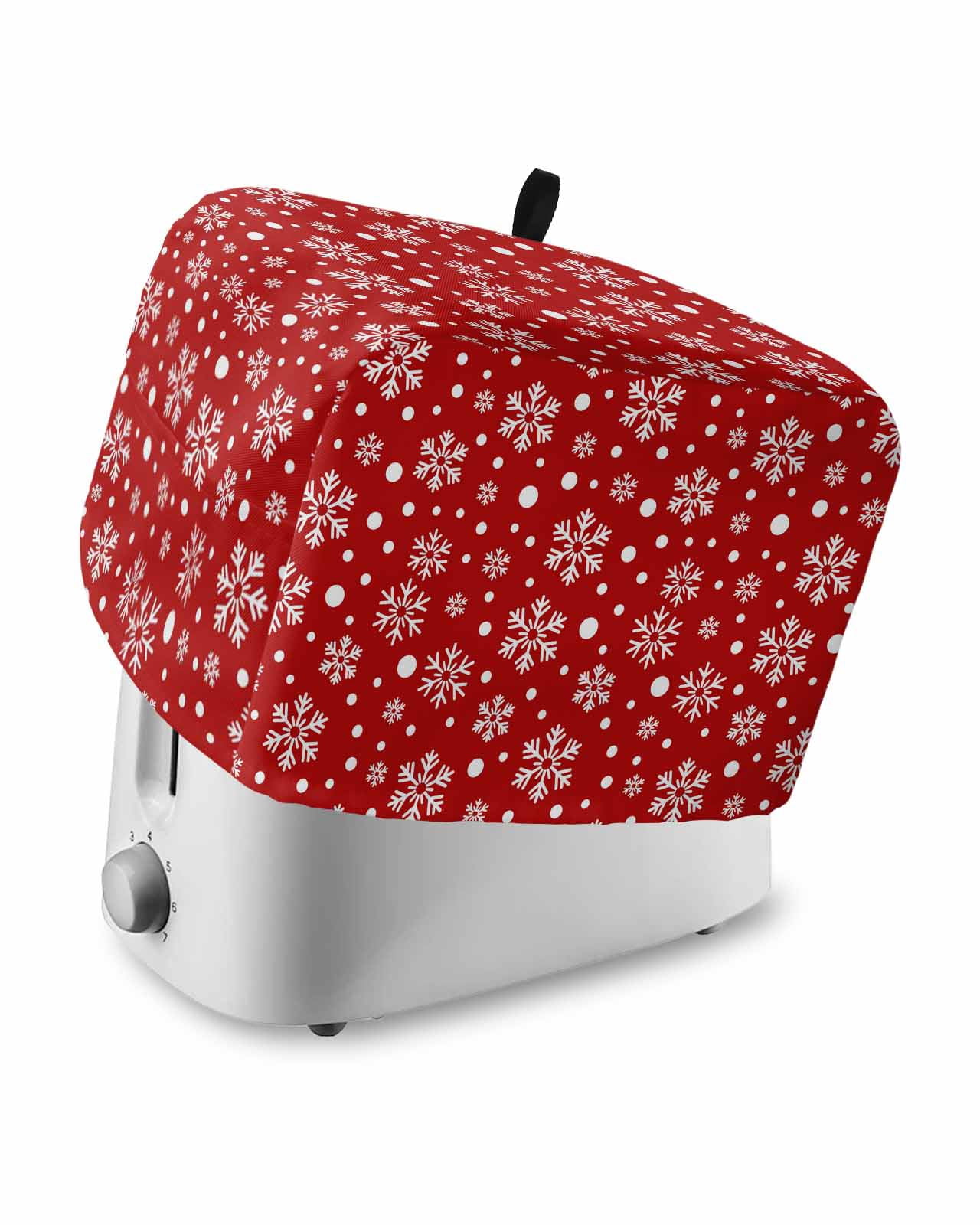 Red Christmas Toaster Cover 4 Slice, Large Kitchen Appliance Covers ...